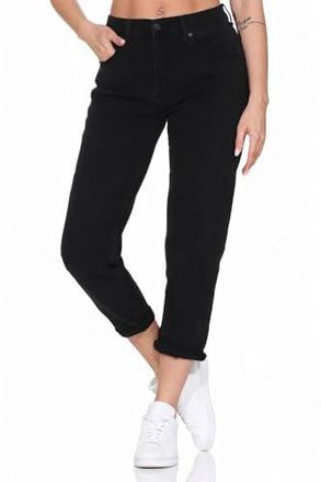 Hailys LG HW C JN Mirell Femme Jean Noir S 95% Coton, 3% Polyester, 2% &eacute;lasthanne Coupe Straight