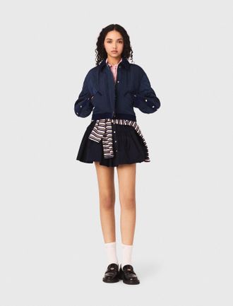 Maje Steppjacke Mit Velours-details - Marineblau - Maje