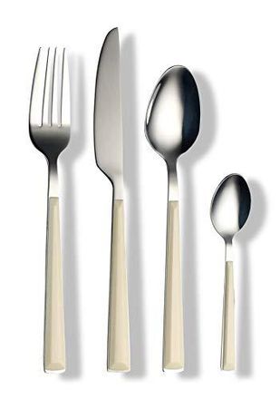 Echtwerk Set de couverts Basic avec manches en plastique, Couverts de camping, Couverts de pique-nique, Couverts de voyage l&eacute;gers, 16 pi&egrave;ces, jusqu&agrave; 4 personne