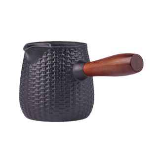 Generico Japanese-Style Teapot mit Holzgriff, traditioneller Gusseisen-Kaffeetopf, 600 ml | Gusseisen-Teetopf mit Holzgriff, zum Br&uuml;hen von Tee, Kaffee, Milch 