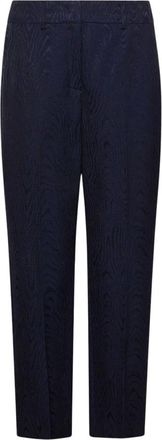 Marella Pantalon Droit Moir&eacute; - Femme - Pantalons - Bleu - Taille: 40 FR