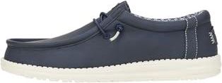 HeyDude Wally Classic - Chaussures pour Hommes - Baskets avec Semelles Confortables - Style Mocassin, Navy, 42