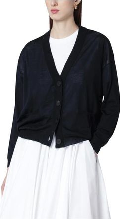 Roberto Collina Femme, Pulls, Bleu, Taille: 42 FR Cardigan