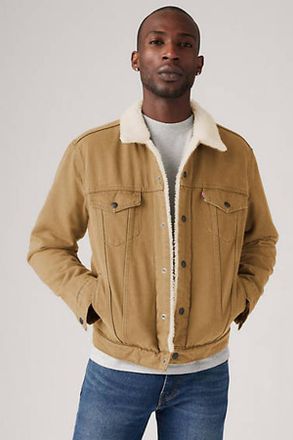 Levi's Veste Trucker Type III Sherpa - Homme - Marron / Ermine - 2XL
