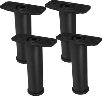 DOITOOL Verstellbare Bettbeine Teleskopstützen Schrauben und Eva fußpads Robuste Möbelstützen für Bettgestell Schrank Sofa rutschfest Höhenverstellbar Stabil