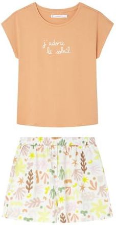 Women'secret Short Pyjama Weekly Hope, Orange, M Femme