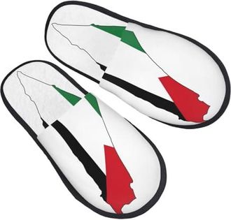 Generic Carte Du Drapeau De La Palestine Homme Femme Pantoufles Doux Chaussons Antid&eacute;rapantes Slippers Pour Automne Int&eacute;rieur Maison L
