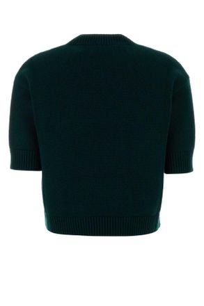 Gucci Womens Bottle Green Wool Sweater Pinegreen Fabric Maglieria