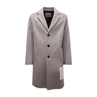 Amaranto Wollmantel B6R0012 Modell - - Coats - Herren - Grau - 2XL