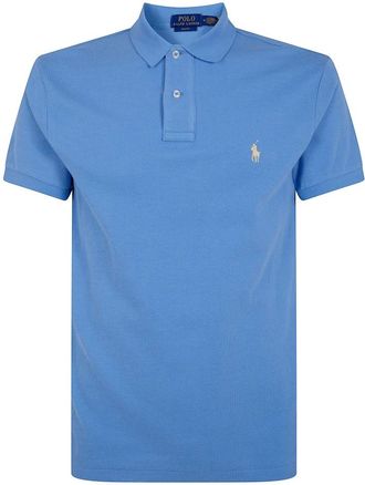 Polo Ralph Lauren Homme, Tops, Bleu, Taille: M Polo &agrave; Manches Courtes en Maille avec Logo Classique