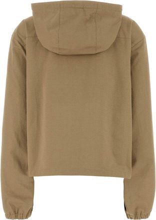 Miu Miu Embroidered Ripstop Fabric Jacket - Beige