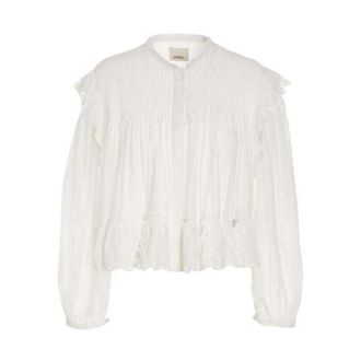Isabel Marant Verspielte Spitzenbluse im klassischen Hemdenstil - - Blouses & Shirts - Damen - Wei&szlig; - XS