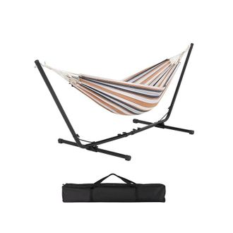Yaheetech Yaheetech Hamac sur Pied avec Support Charge 200 kg, Hamac avec Sac de Transport pour 1-2 Personnes, Hauteur R&eacute;glable 310/320/330 x 101 x 101,5 cm