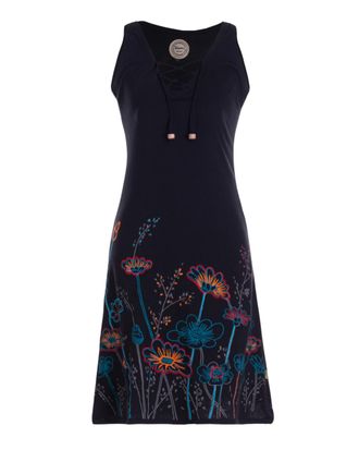 vishes Damen Minikleid in Schwarz I Gr&ouml;&szlig;e 4XL (48) I Handgefertigt aus 100% Baumwolle I Stylisches Sommerkleid f&uuml;r Freizeit & Alltag I Nachhaltige Alternativ