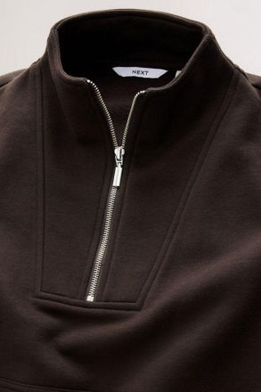 Next Sweater Relaxed Fit Jersey-Sweatshirt mit RV-Kragen (1-tlg)