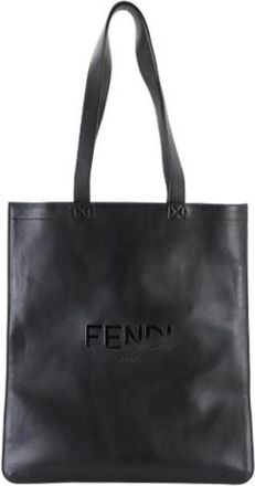 Fendi unisex, Pre-owned, Noir, Taille: ONE Size Sac cabas en cuir Pre-owned