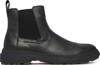 Tommy Hilfiger Klassische Stiefeletten Tommy Hilfiger Hilfiger Outdoor Warm Lth Chel FM0FM05958 Schwarz