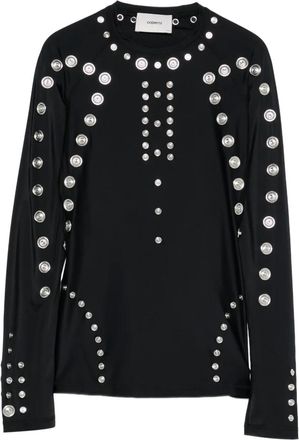 Coperni Langarmshirt mit Metallverzierung - Schwarz