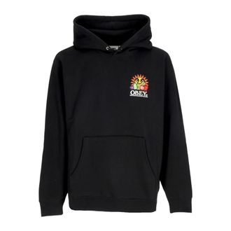 Obey Schwarzer Fleece Hoodie Herren Stilvoller Komfort - - Sweatshirts & Hoodies - Herren - Schwarzk - S