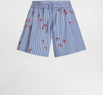 Dolce & Gabbana Crystal Flower-print Cotton Shorts - Frau Hosen Und Shorts Mehrfarbig 40