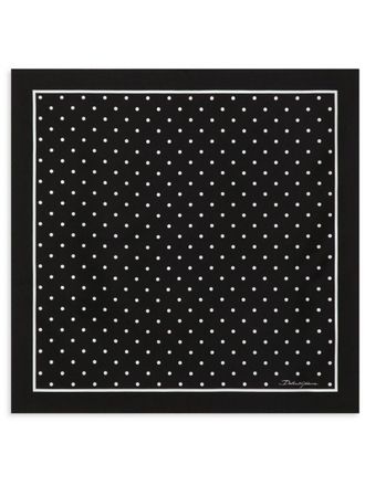 Dolce & Gabbana Seidenschal mit Polka Dots - Schwarz