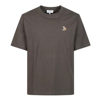 Maison Kitsun&eacute; Dreaming Fox Comfort T-Shirt - - Tops - Herren - Grau - L