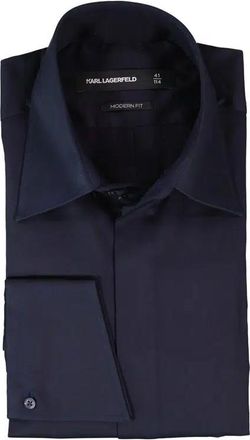 Karl Lagerfeld Herren Hemd blau Baumwolle