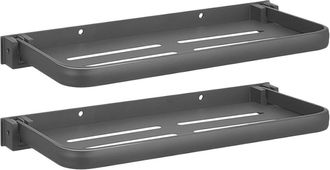 BESPORTBLE 2 St&uuml;ck Faltbares Wandregal f&uuml;r Badezimmer Metall Duschregal ohne Bohren Platzsparender Wandorganizer Stabile Aufbewahrung f&uuml;r Shampoo und Kosmetik Ei