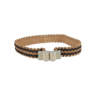Exquisite J Gestreifter Raffiag&uuml;rtel - Braun - - Accessories - Damen - Braun - M