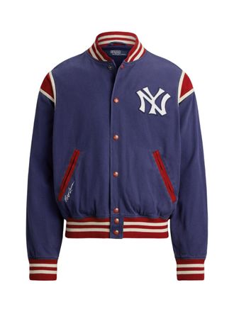 Polo Ralph Lauren Mens Baseball Jacket Navy Cotton