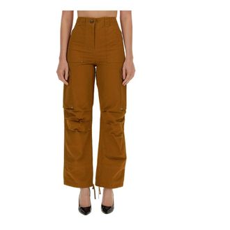 Paco Rabanne Femme, Pantalons, Brun, Taille: 38 FR Pantalon