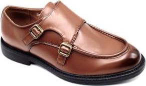 Elong Chaussures &agrave; Double Boucle Monk Strap en Cuir, Camel, Style Formel Classique, Mod&egrave;le 1225 EL0966 (Syst&egrave;me Taille Chaussures EU, Adulte, Homme, Num&eacute;riq