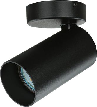 Licht-Erlebnisse Schwarze Deckenlampe schwenkbar, Deckenstrahler 1 flammig, Aufbauspot GU10, B:7 cm, Flur, Treppenhaus, Küche, Deckenlampe, Deckenleuchte, Strahler, Sp