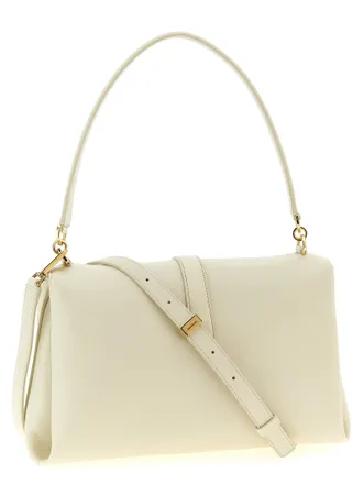 Ferragamo Womens White Calfskin Shoulder Bag