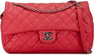 Chanel Hobo Bags - Jumbo Caviar Easy Flap Bag - Gr. unisize - in Rot - für Damen