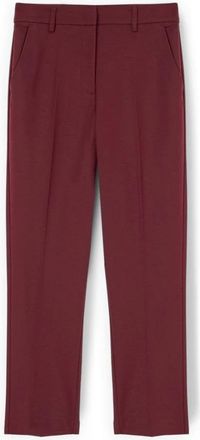 Motivi Femme, Pantalons, Rouge, Taille: 36 FR Pantalon coupe droite en coton m&eacute;lang&eacute; viscose