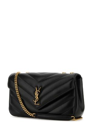 Saint Laurent Womens Black Leather Medium Loulou Shoulder Bag Nero Borse A Tracolla