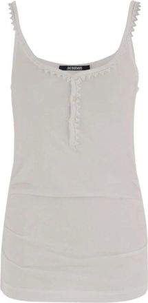 Jacquemus Femme, Tops, Blanc, Taille: 38 FR Clavela Tank Top