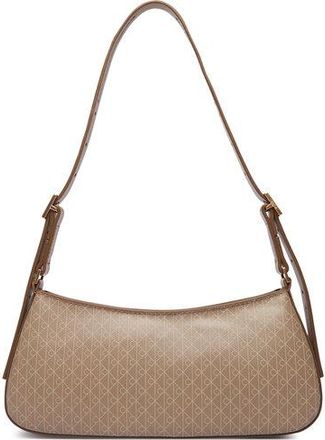 Calvin Klein Handtasche Emblem Aop Small Shoulder Bag LV04F3324G Beige
