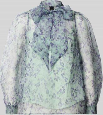 Marc Cain Regular Fit Schluppenbluse aus Seide