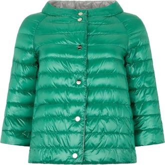 Herno Femme, Vestes, Vert, Taille: 38 FR Reversible Quilted Jacket