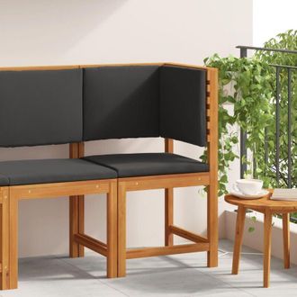 vidaXL Gartenstuhl Ecke mit Kissen aus massivem Akazienholz - Vidaxl