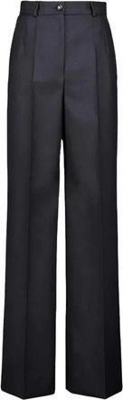 Dolce & Gabbana Femme, Pantalons, Gris, Taille: 38 FR Pantalon &Eacute;vas&eacute; en Laine