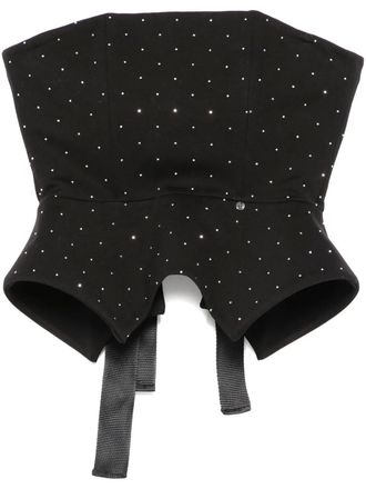 Nissa débardeur à ornements strassés - Noir