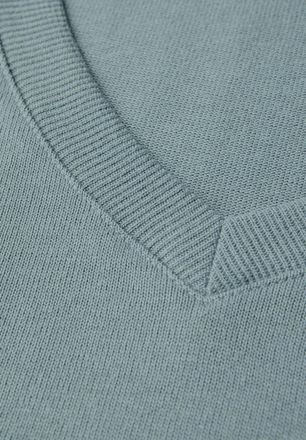 Street One Langarmshirt - Kurzarmshirt mit V-Ausschnitt in Strickoptik