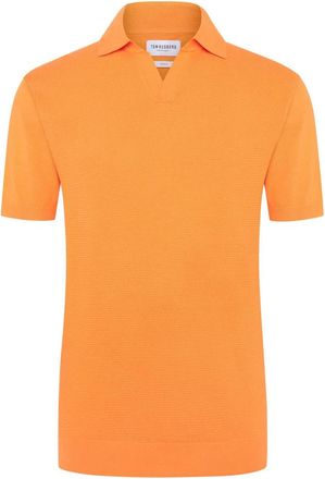 Tom Rusborg Leichtes Poloshirt aus Baumwolle mit Variokragen in