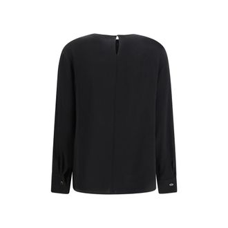 Max Mara Womens Black Triacetate Blouse
