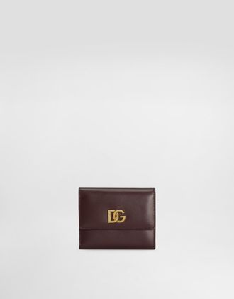 Dolce & Gabbana Geldbörse Aus Kalbsleder Mit Dg-logo - Frau Geldbörsen Und Kleinlederwaren Burgunderrot Onesize