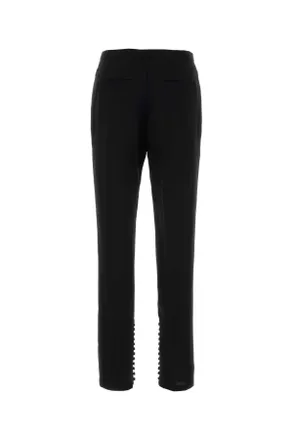 Dries Van Noten Womens Black Polyester Pandoris Pant Exterior: Pantaloni Trousers