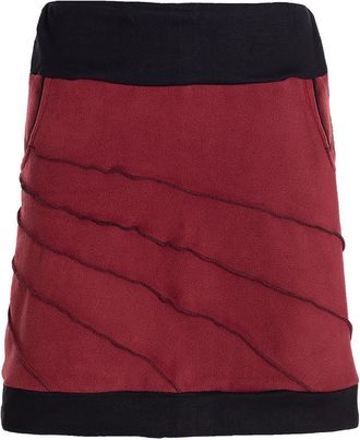 vishes Alternative Bekleidung - Thermorock Warmer Damen Winterrock kurz Minirock aus ECO-Fleece dunkelrot 40-42